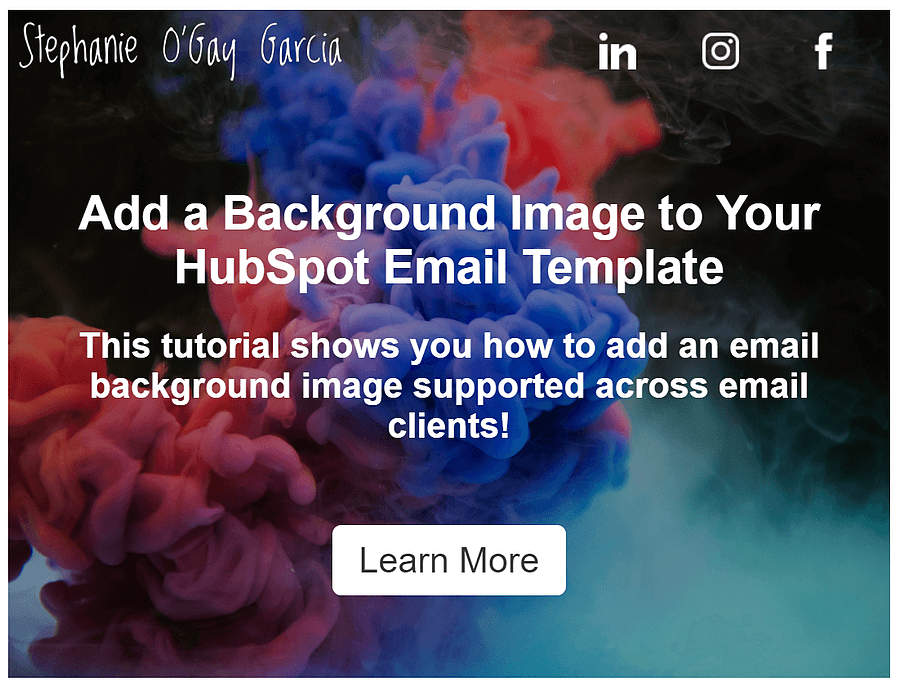 Add a background image to your HubSpot email template