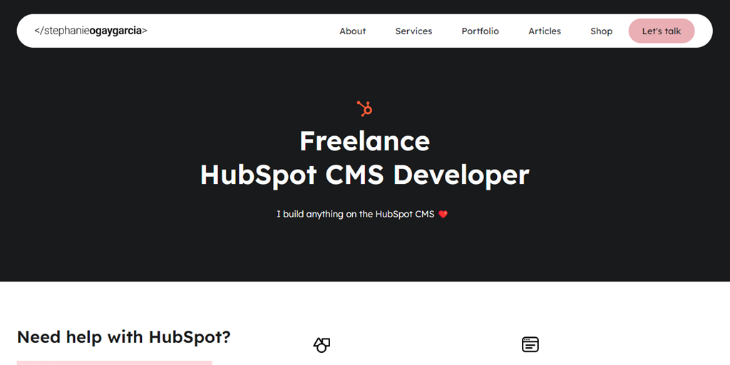 Freelance HubSpot CMS Developer | Stephanie O'Gay Garcia
